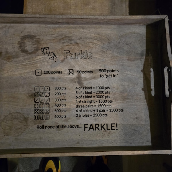 Farkle Board | SVG FILE ONLY - Etsy