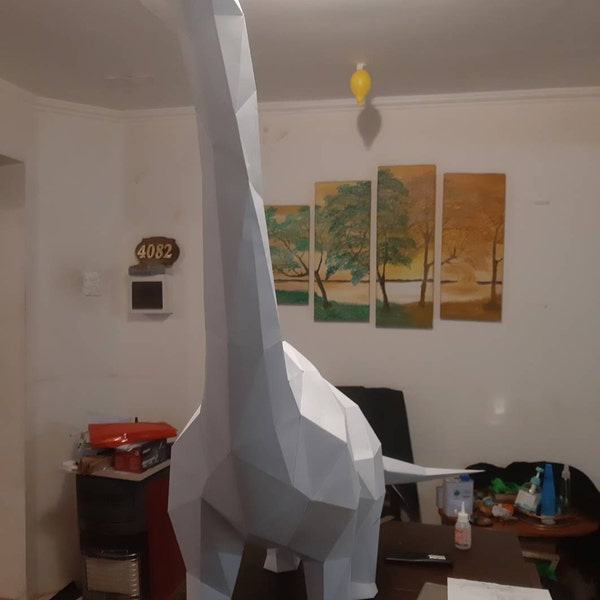 Brontosaurus Paper Model ,papercraft , DIY , Low Poly , Brontosaurus ...