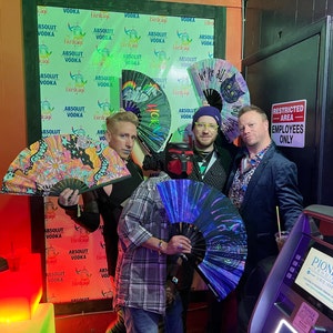 Groovy Disco Fan / Large Fan / Rave Accessory / Hand Fan / Clacking Fan ...