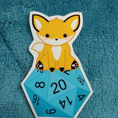 Chibi Raccoon D20 Stickers and Magnets - Etsy
