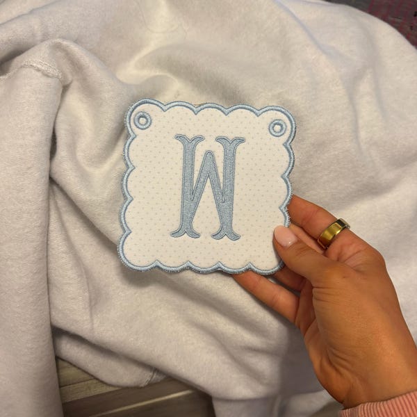 Fishtail Monogram 2 Color Embroidery Font BX 6 Sizes 11 Formats Machine ...
