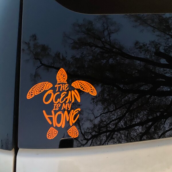Sea Turtle Mandala Vinyl Decal - Turtle Sticker, Hawaii Tumbler Decal ...
