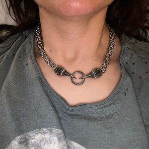 Black Hellhound Discreet Day Collar Black Viking Braid Chain - Etsy