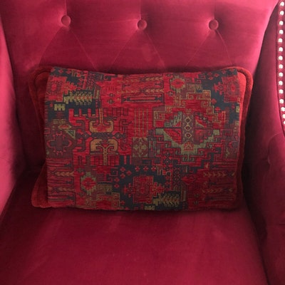 Any Size Red Turkish Kilim Throw Pillow Cover Dark Red - Etsy