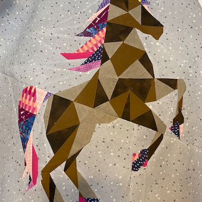 Geometric Luna Moth Foundation Paper Pieced Quilt Pattern Block From ...