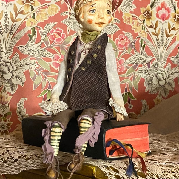 Rag Angel, Textile Doll, Personal Talisman With Wings and Dangling Legs ...