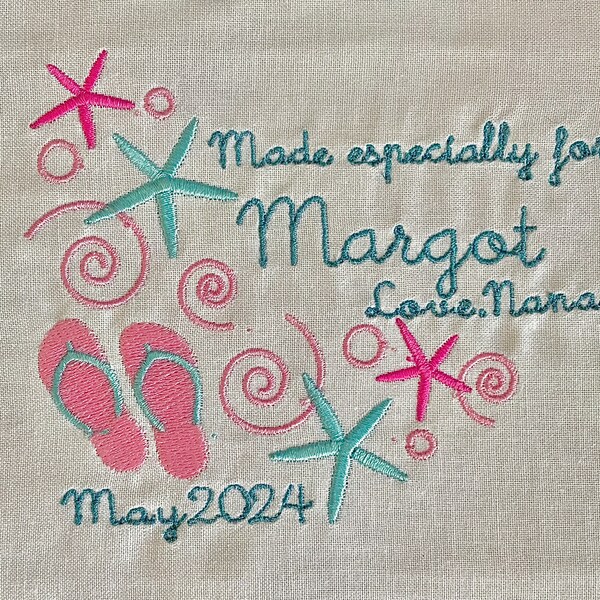 Beach Flip Flop Sandals - Machine Embroidery Design, Beach Corner ...