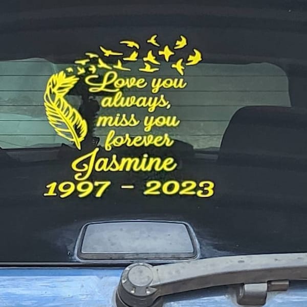 In Loving Memory Car Decal, Remembrance Decal, in Loving Memory of Car ...