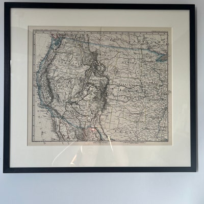 BALTIC SEA Large Old Map of Baltic States 1868 Original Antique German ...