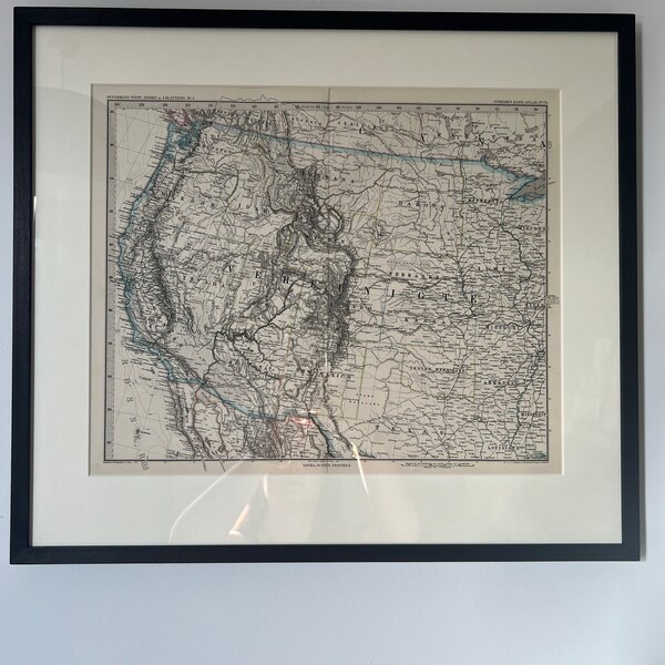 HUNGARY ROMANIA Large Antique Map 1878 Original Old English Poster of ...