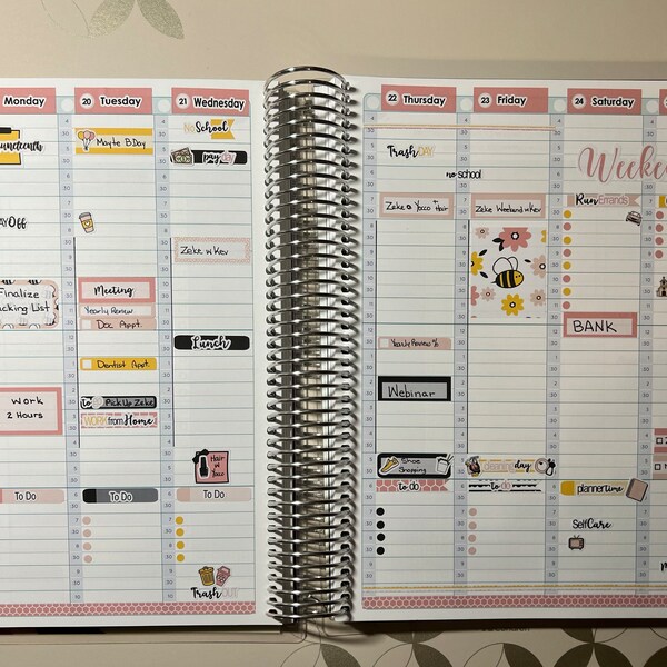 7x9 Monthly View Planner Stickers Kits for Erin Condren Life Planners ...