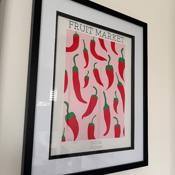 Chilli Print, Fruit Market Print, Unframed 4x6/5x7/8x10/a6/a5/a4/a3/a2 ...