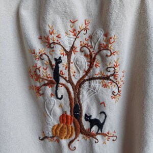 PDF Download Halloween Tree Hand Embroidery Pattern, Halloween DIY ...