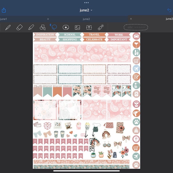 PRINTABLE PLANNER Sticker, Home Printable Stickers, Erin Condren Weekly ...