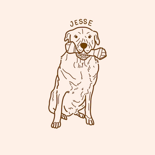 Custom Pet Portrait Custom Pet Drawing Hand Drawn Badly Drawn Dog Pet ...