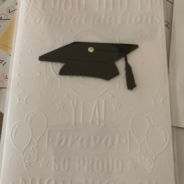 Embossed Graduation Card - Etsy