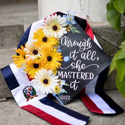 She Mastered It Grad Cap Topper Graduation Gift Tassel Custom - Etsy