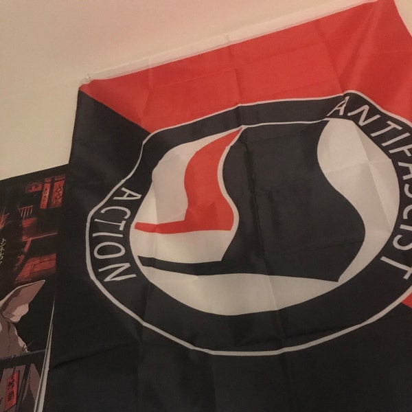 Antifascist Action Flag Banner (3) 3x5ft Antifascist Anti-fascist ...