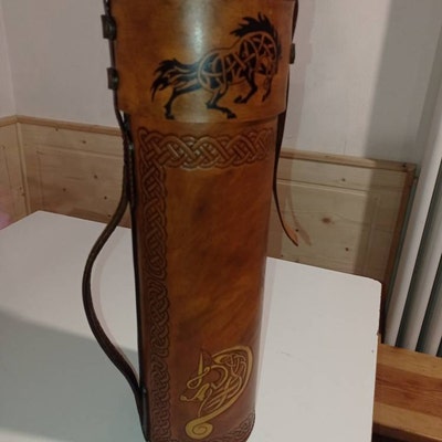 Leather Blueprint Tube PDF Pattern, Leather Map Case for Documents and ...