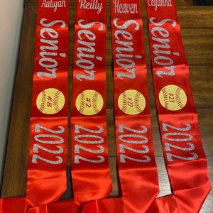 Senior Sash With Name and School Letters - Etsy