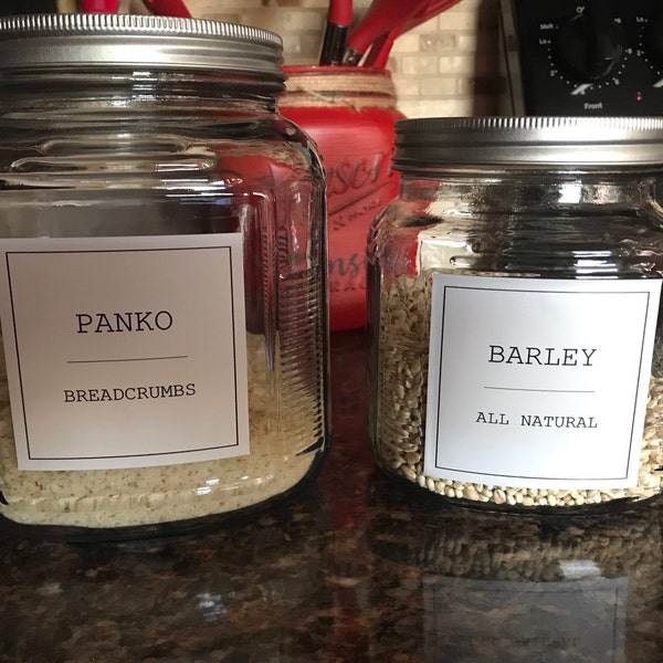 Modern Personalized Home Organization Labels | Pantry Labels | Square ...