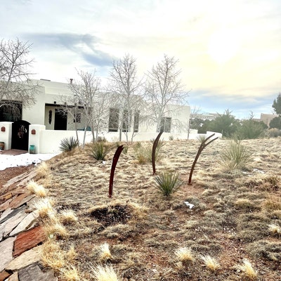 Marsh Grasses Garden Abstract Sculpture From Rust Metal. - Etsy