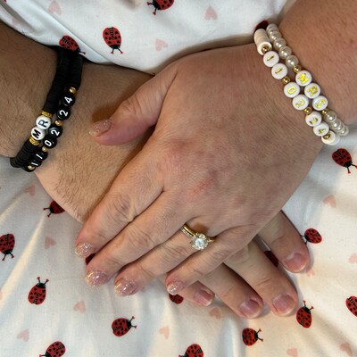 Neutral Heishi Bracelet Gold Brushed Discs Stacking Stretch Bracelet Womens Bracelet Jewelry ...