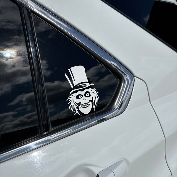 Haunted Mansion Hatbox Ghost Decal | Hatbox Ghost Decal | Disney Haunted Manxion Sticker ...