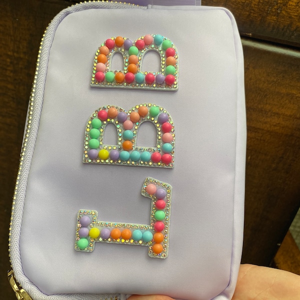 Candy Rainbow 3D Alphabet Letter Patch, Numers 0 to 9 for Clothing Iron ...