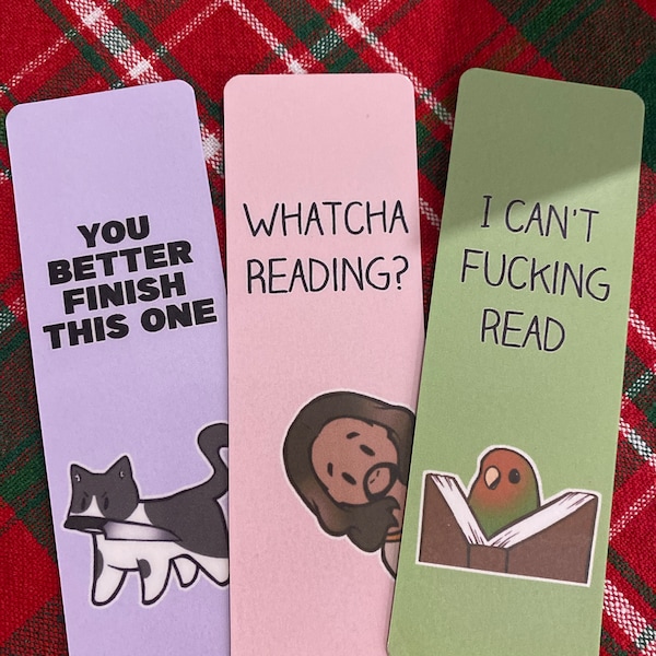 Funny Bookmark Set | Meme Bookmarks | Booktok - Etsy