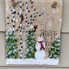 Winter Slate Sign. Winter Sign. Deer Art. Snowman Art. Welcome Sign ...