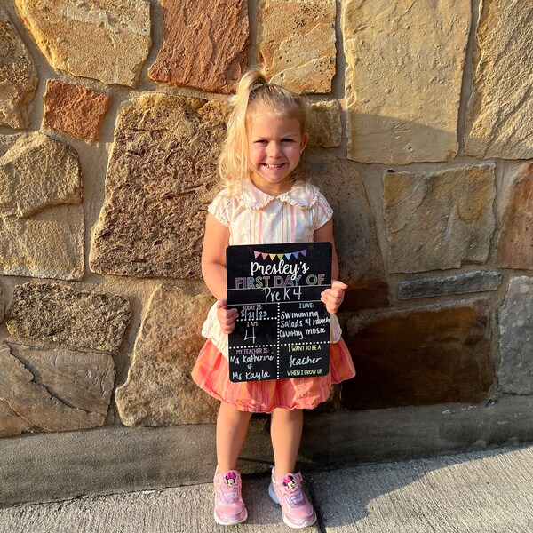 First and Last Day of School Sign, Liquid Chalk Dry Erase School Board ...