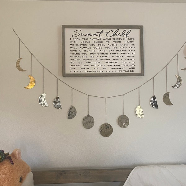 Nursery Bible Decor | Biblical Quote Sign | Sweet Child | Prayer Sign ...