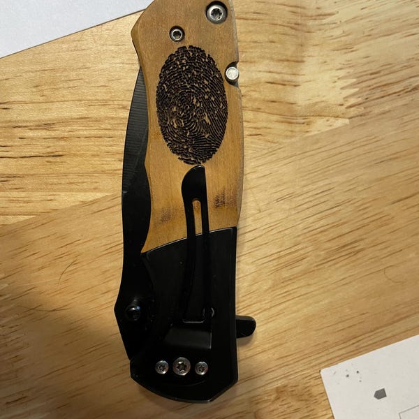 Fingerprint Knife Memorial Gift Pocket Knife Dad Fingerprint Memorial ...