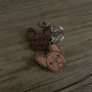 Frenchie Keyring Personalised Pet Keyring French Bulldog Memory Charm ...