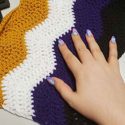 Crochet Pride Pattern Lgbtq Queer Lesbian Bisexual Flag Wall Hanging ...