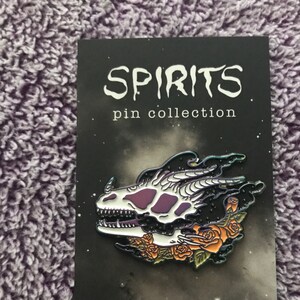 Dragon Skull Enamel Pin aether, Dragon Pin, Dragon Enamel Pin, Spooky ...