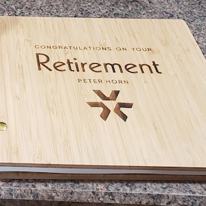 Retirement Guest Book Personalized Retirement Gift Congratulations on ...
