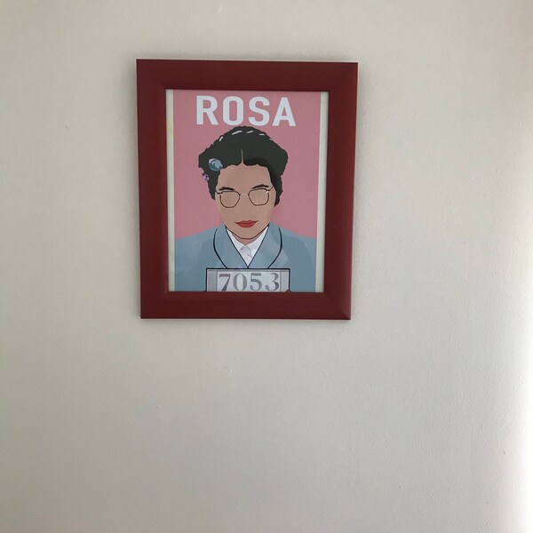 Rosa Parks Print, Civil Rights Poster, Black Lives Matter, Pink ...