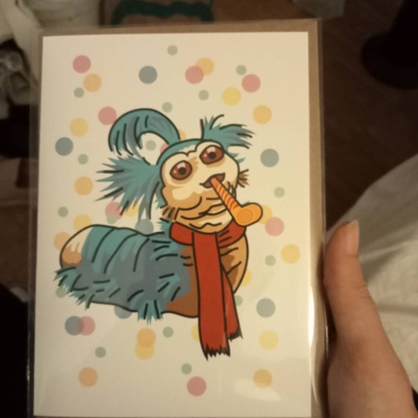 Labyrinth Birthday Card, Labyrinth Greetings Card, Labyrinth Worm Blank ...