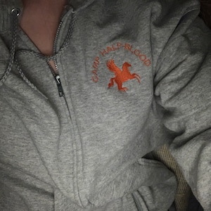 Percy Jackson Camp Half-blood Zip-up Hooded Sweatshirt adult Size FREE ...