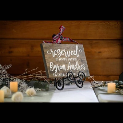 Mother of the Bride in Loving Memory Wedding Sign - Etsy