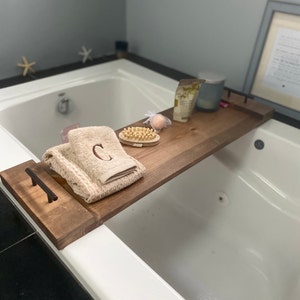 Bath Tray for Tub / Rustic Home Decor Wood Bathtub Caddy - Etsy