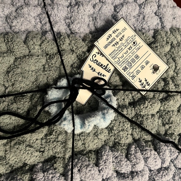 PRINTABLE Scrunchies TEMPLATE Display Card Scrunchie Label Tag ...