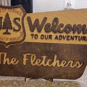 Park Style Welcome Sign Parks System Inspired Family Name | Etsy