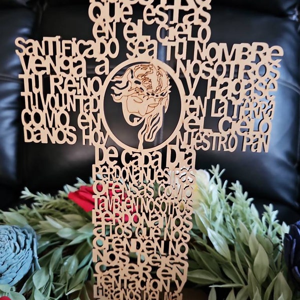 Lady Guadalupe Jesus Guardian JHS Cup Angel Wood With Stand Laser ...