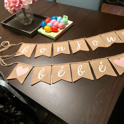 Bonjour Bebe Banner French Baby Shower Bonjour Bebe Baby - Etsy