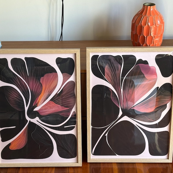 Coffee Line Art Print Abstract Cafe Decor Black on Beige Minimal Cafe ...