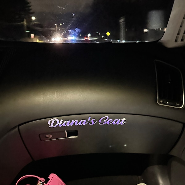 Girlfriends Name Seat Sticker Door Step | Car Vinyl Decals ...
