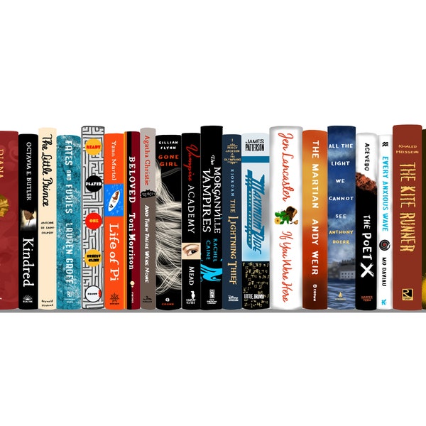 Custom Book Stack Illustration - DIGITAL ONLY - up to 10 Books - Etsy